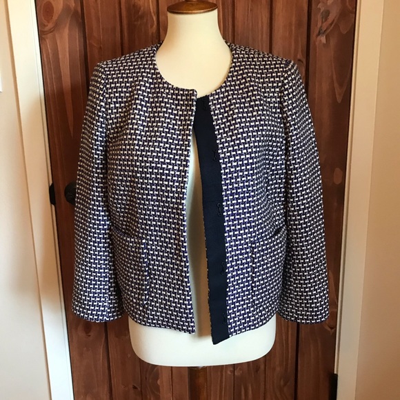 Jackets & Coats | J Crew Navy Tweed Jacket | Poshmark